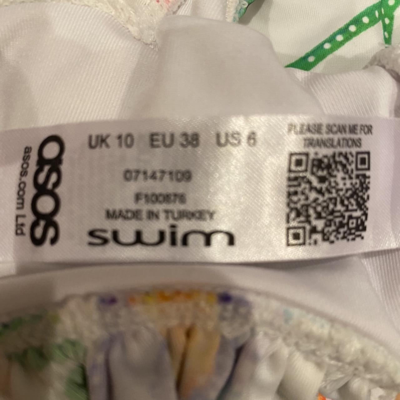 Asos - White Swimwear Set In Colourful Floral... - Depop