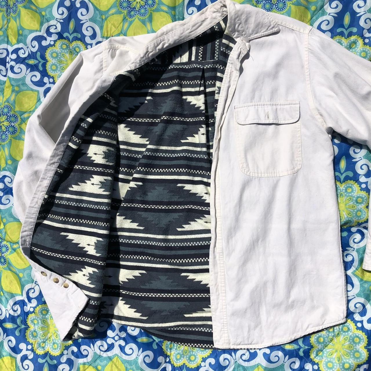 Mens white out wear button up Cute as a jacket Very... - Depop