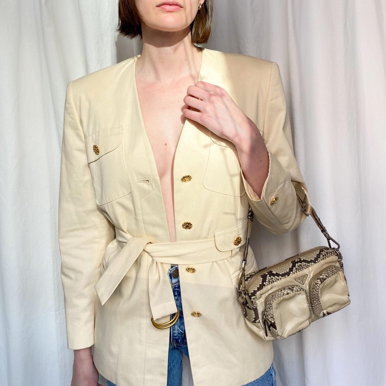 Rare vintage Nylon & Python trim shoulder... - Depop