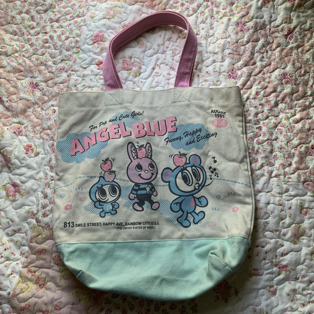 Angel blue rare tote bag • Japanese brand • minor... - Depop