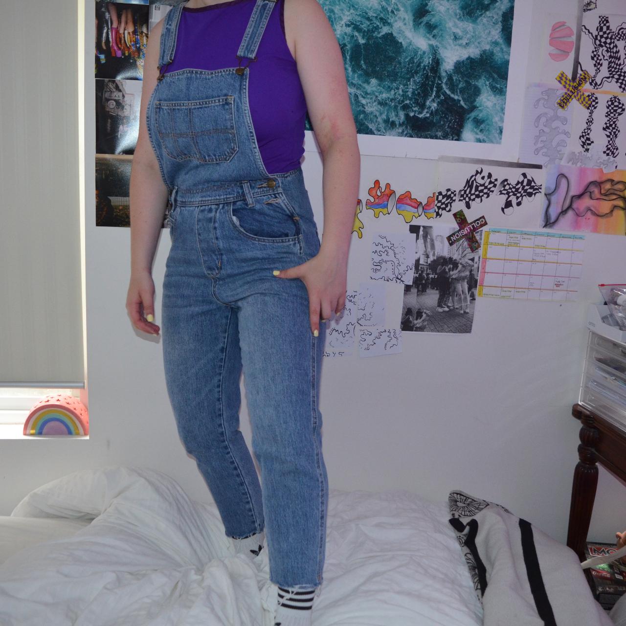 Fun denim overalls. Such a cute outfit and makes... - Depop
