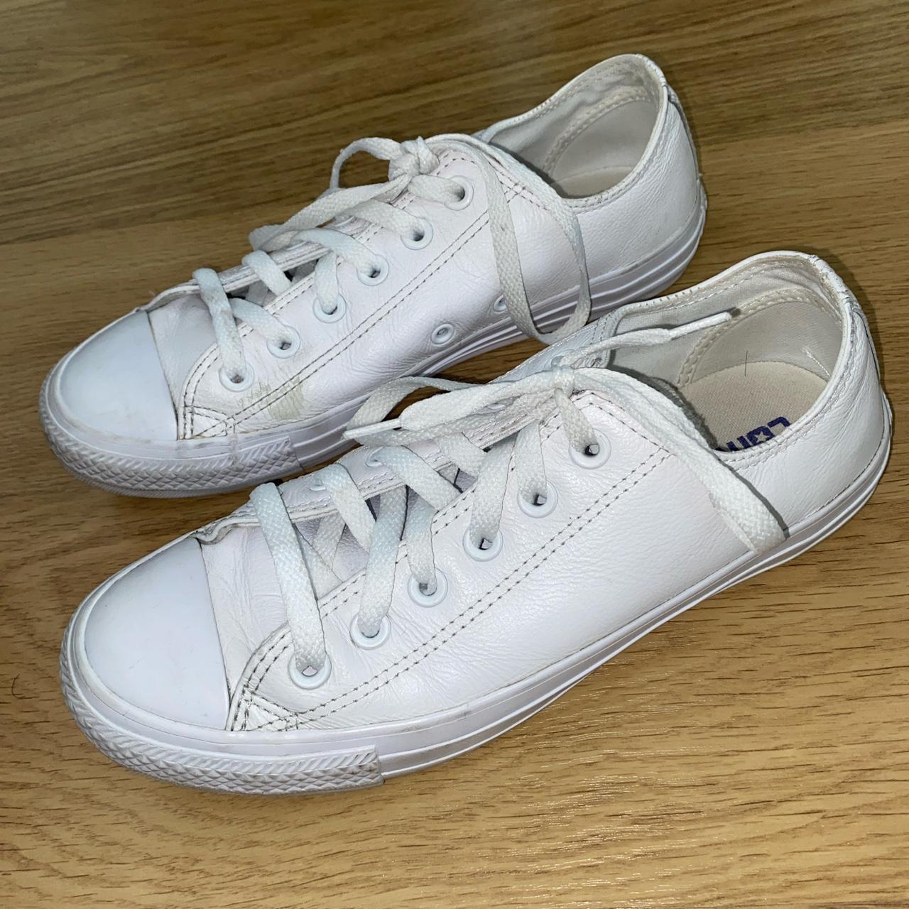 Converse Women's White Trainers | Depop
