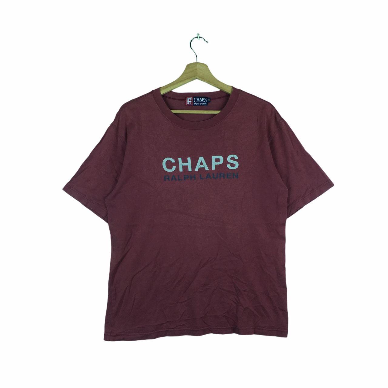 Vtg CHAPS Polo Ralph Lauren Big Logo Spell Out Tee... - Depop