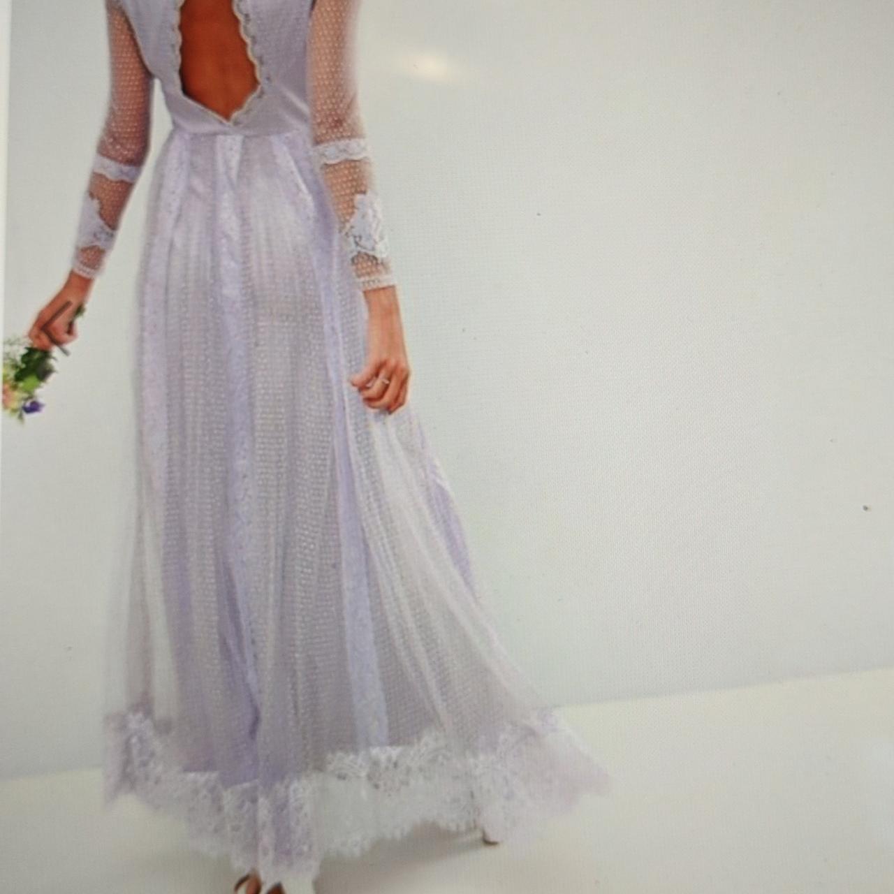 ASOS PROM DRESS long sleeve Dobby mesh and lace mix... - Depop