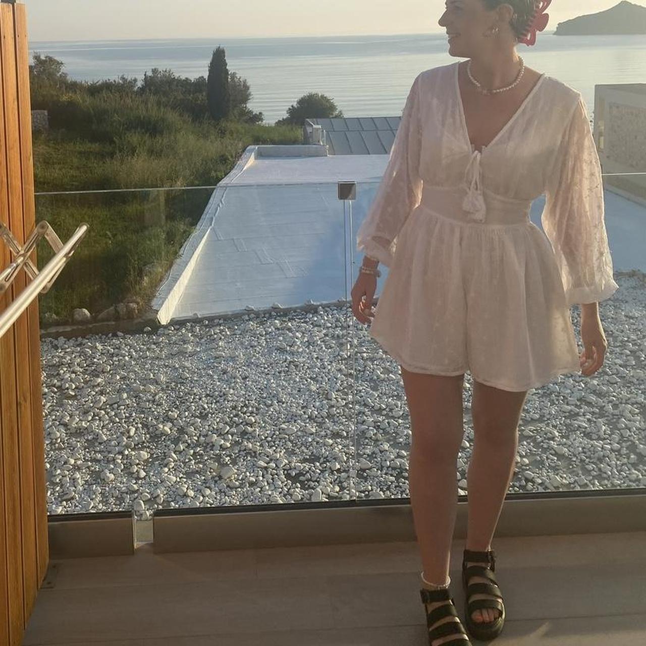 ASOS Women's White Playsuit-romper | Depop