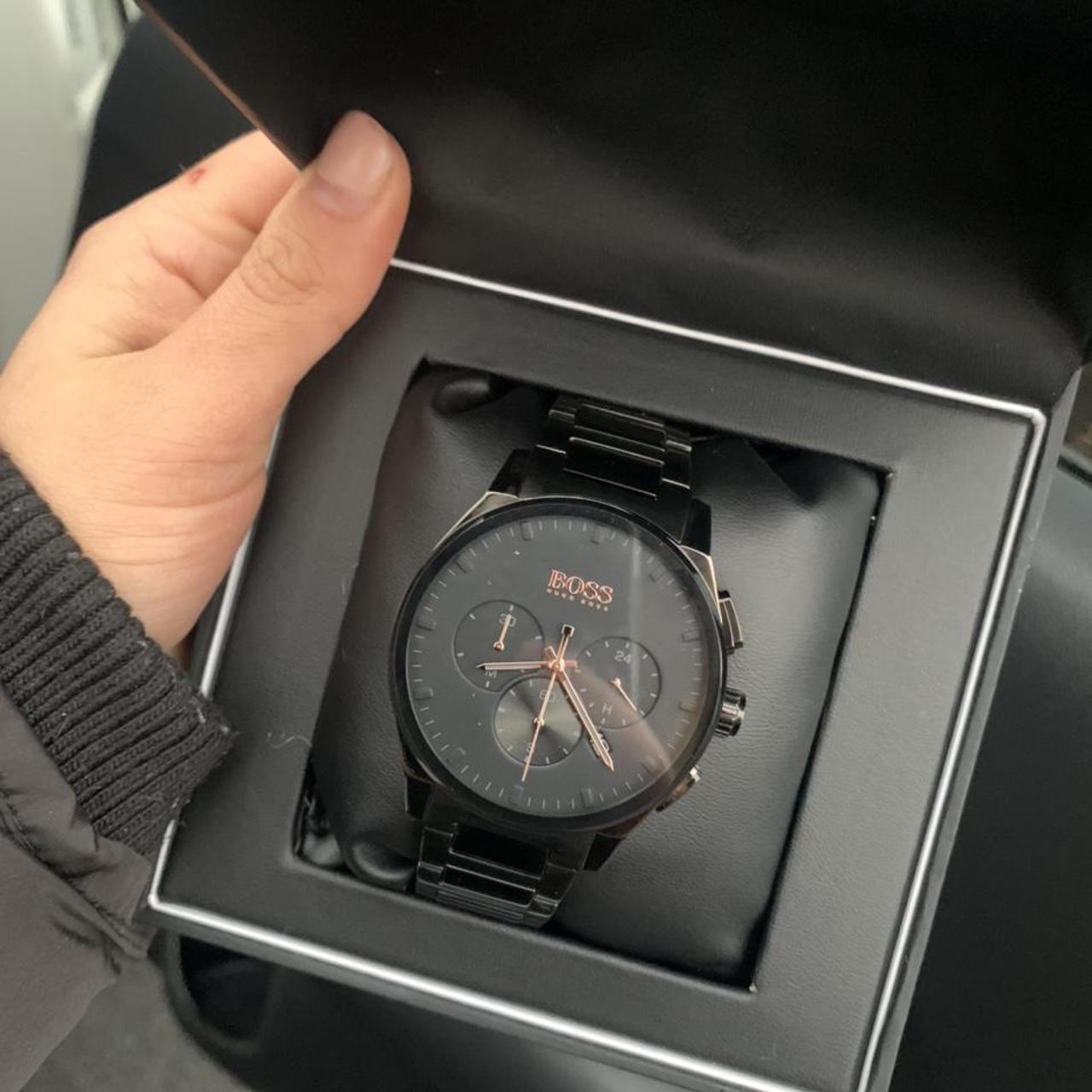 Hugo Boss Men's Black and Grey Watch | Depop