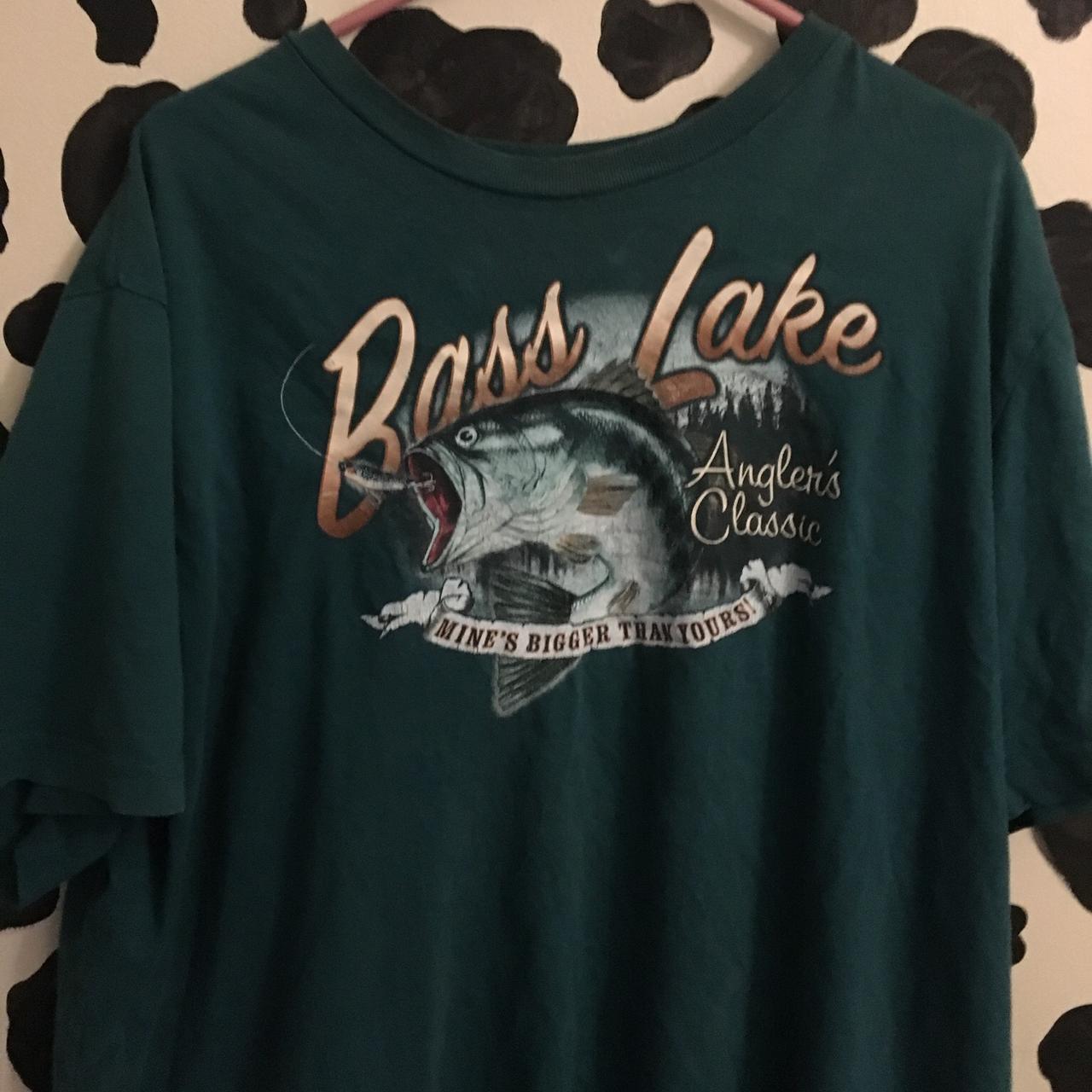 big green shirt w a fish on it 🍇comfy and... - Depop