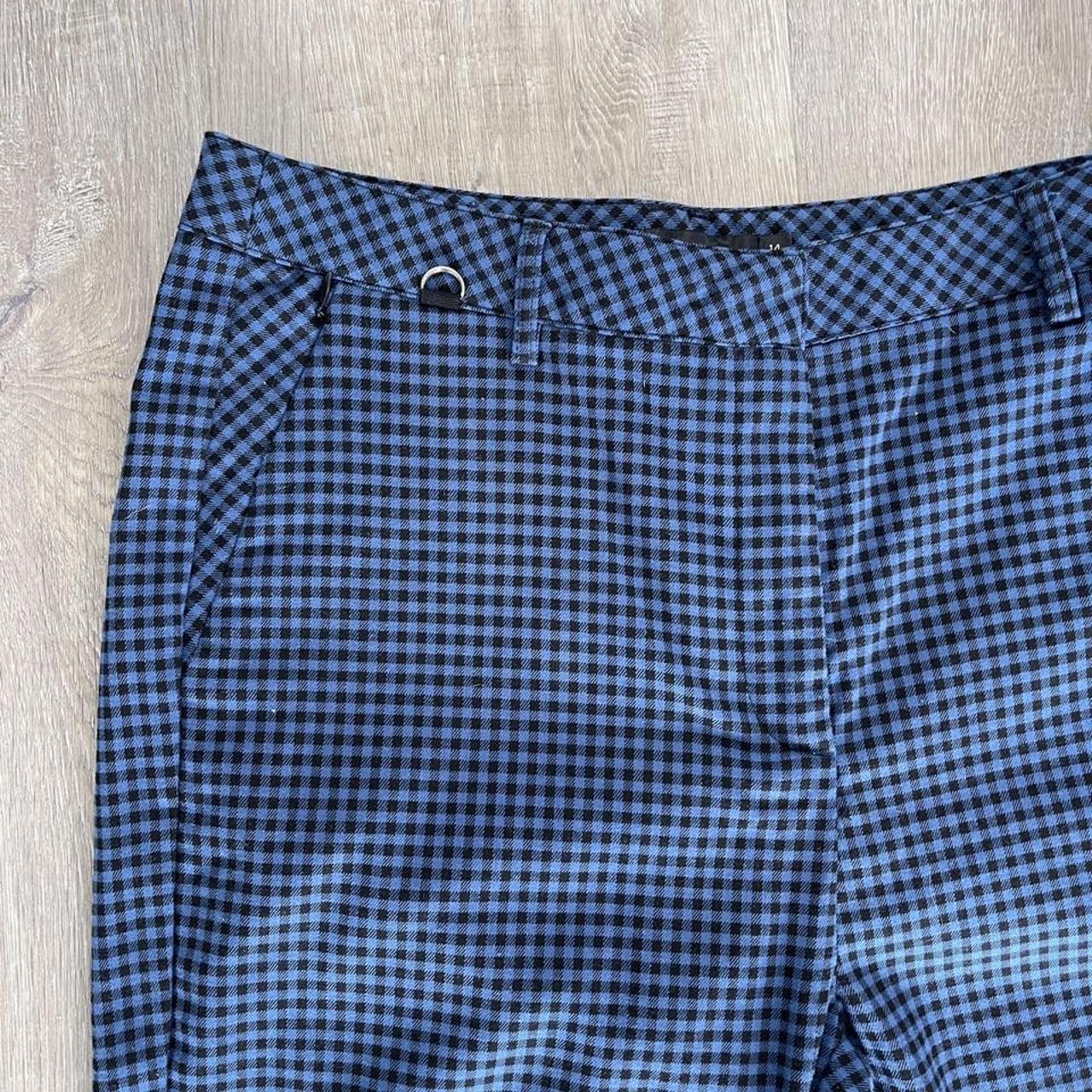 Glassons Blue checkered pants Size 14 Brand- Glassons - Depop