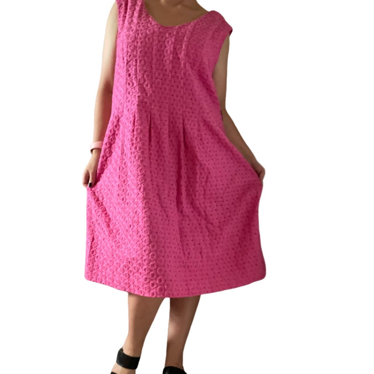 PENDLETON • Hot Pink Swingy Dress • Eyelet... - Depop