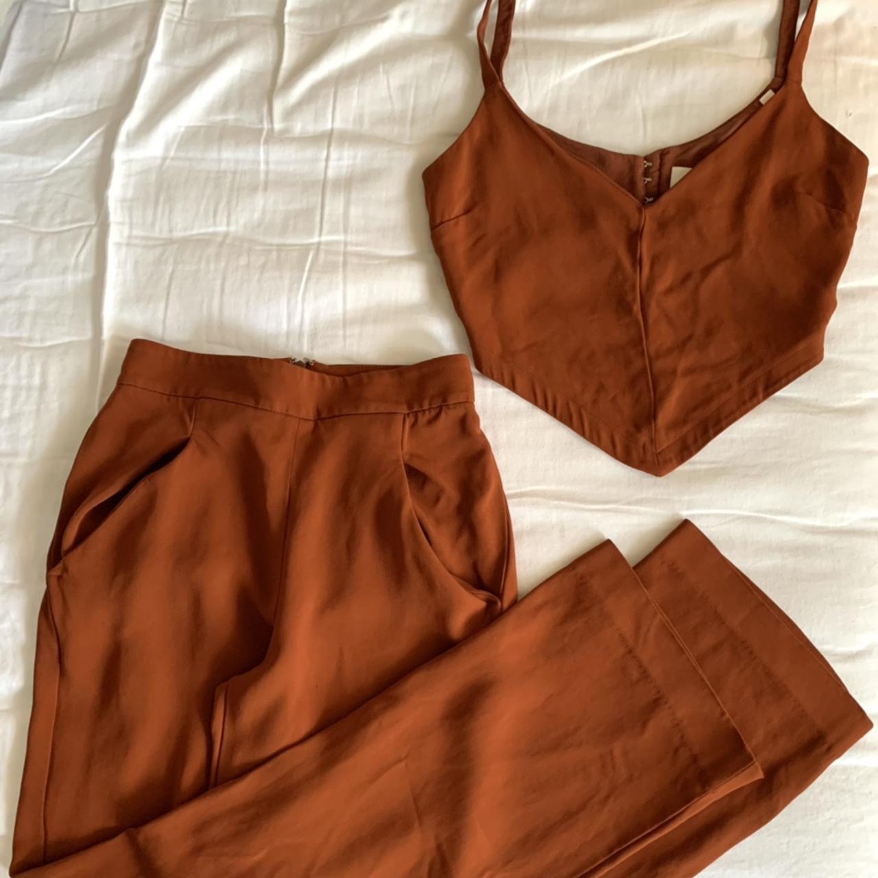 ALC Crop Top and Pants Set Perfect like new... - Depop