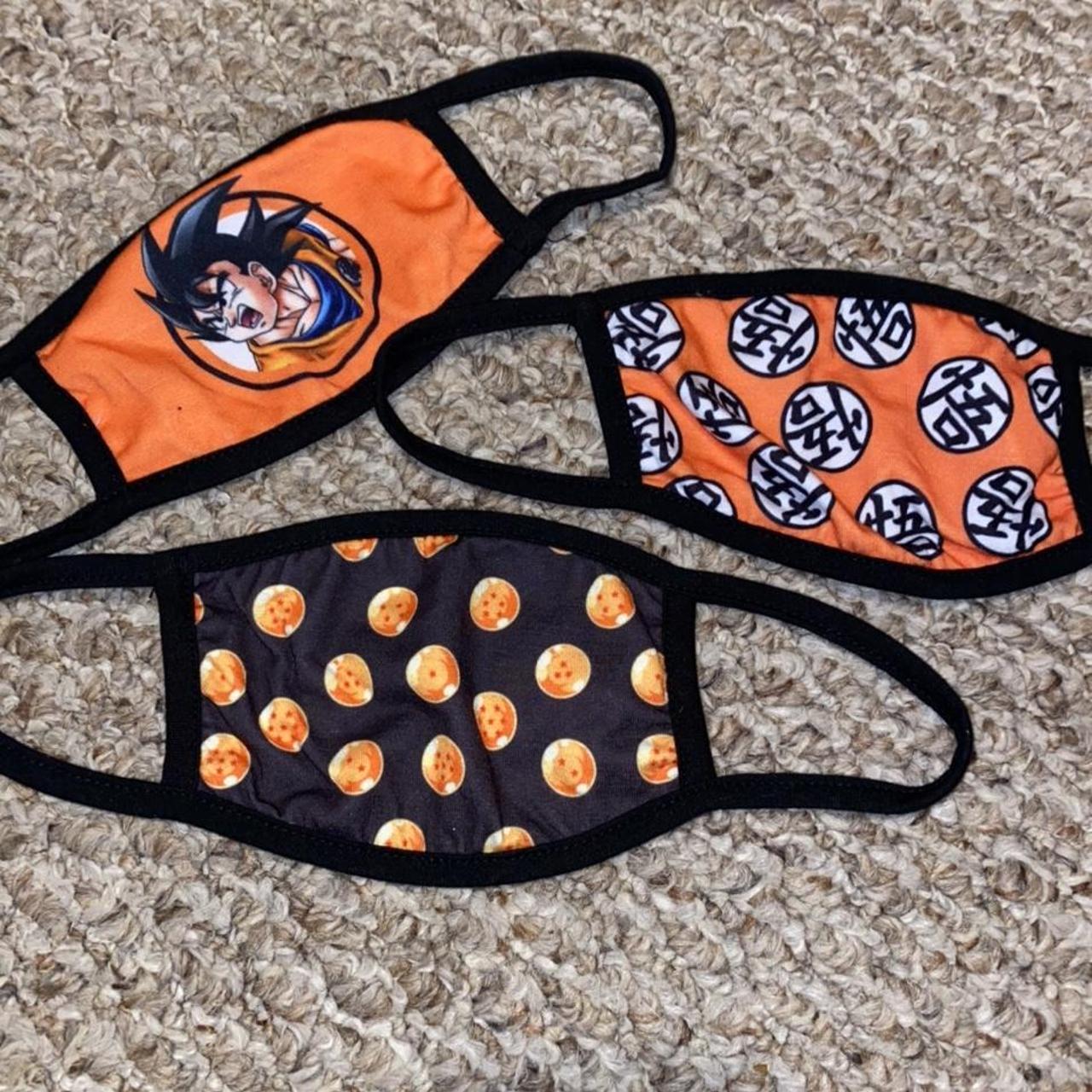 Orange and Black Face-masks | Depop