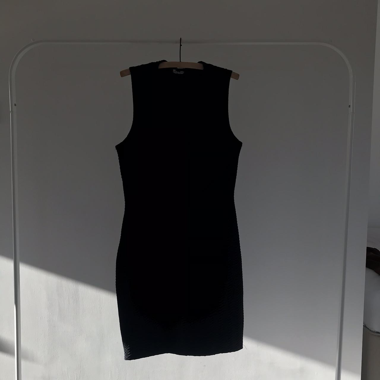 new look textured bodycon dress, dark navy/black age... - Depop