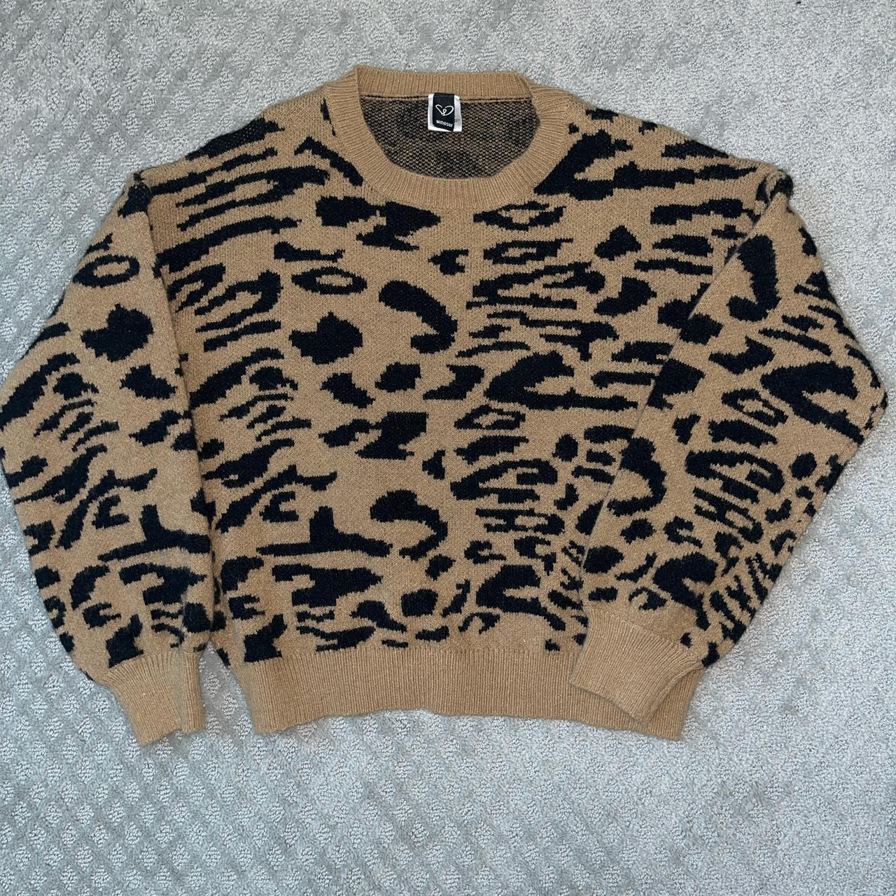 Windsor oversized cheetah print sweatshirt. Only... - Depop