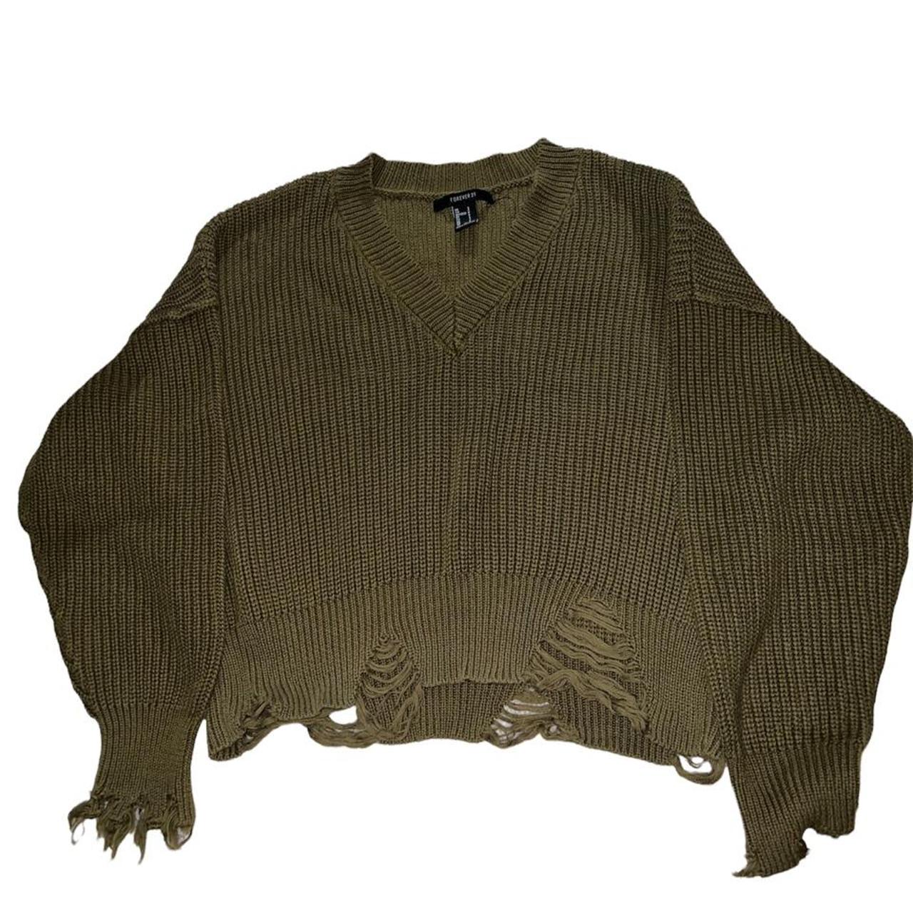 Forever 21 military/army green sweater. It has a... - Depop