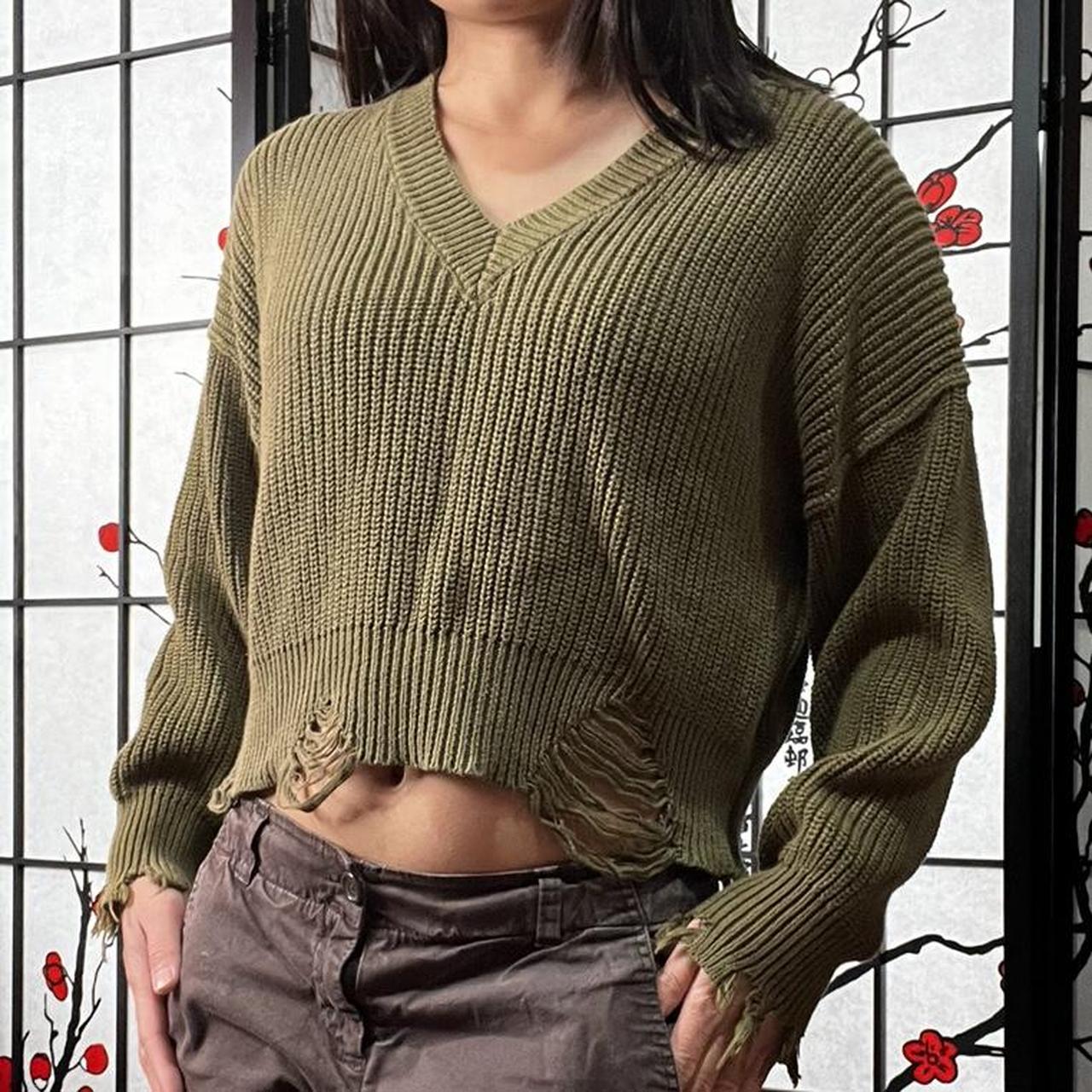 Forever 21 military/army green sweater. It has a... - Depop