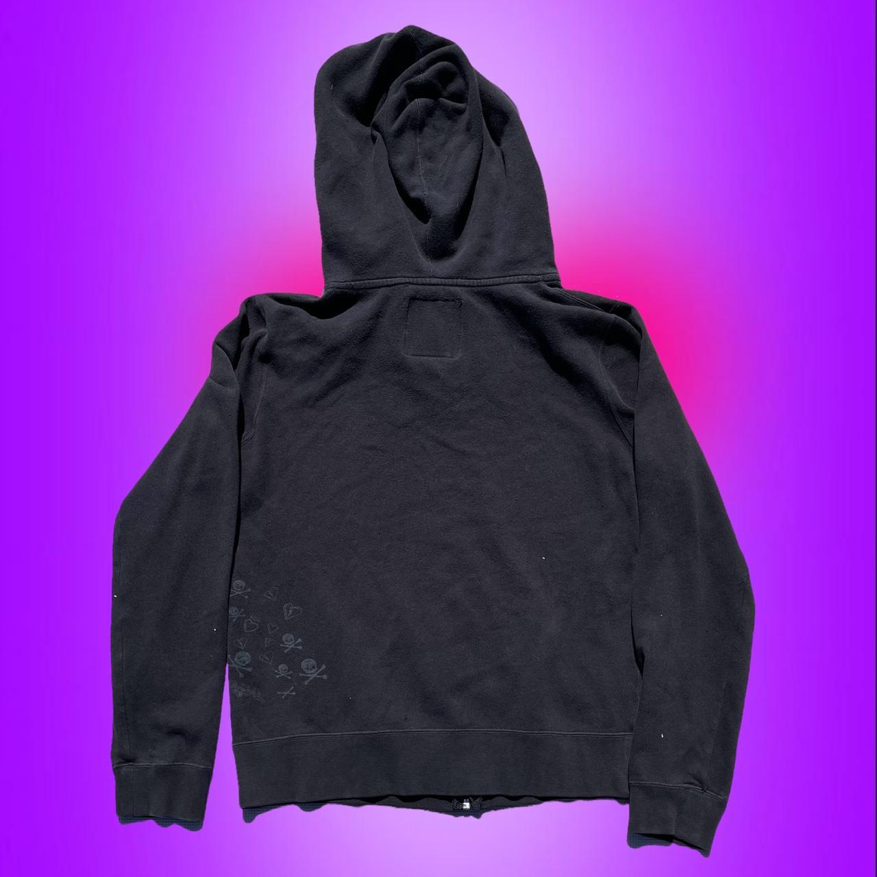 fox girl skull and hearts zip up ☠️💗 worn, graphic... - Depop