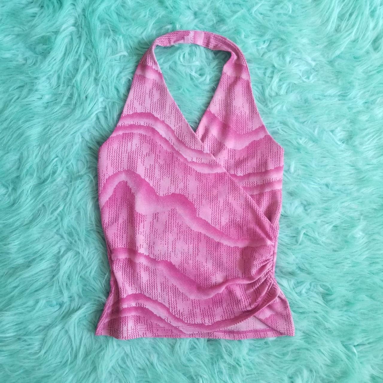 Stunning 70s style hot pink forever 21 halter top... - Depop