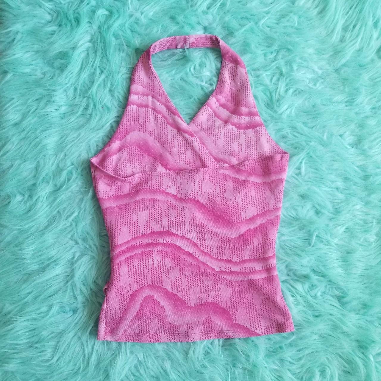 Stunning 70s style hot pink forever 21 halter top... - Depop