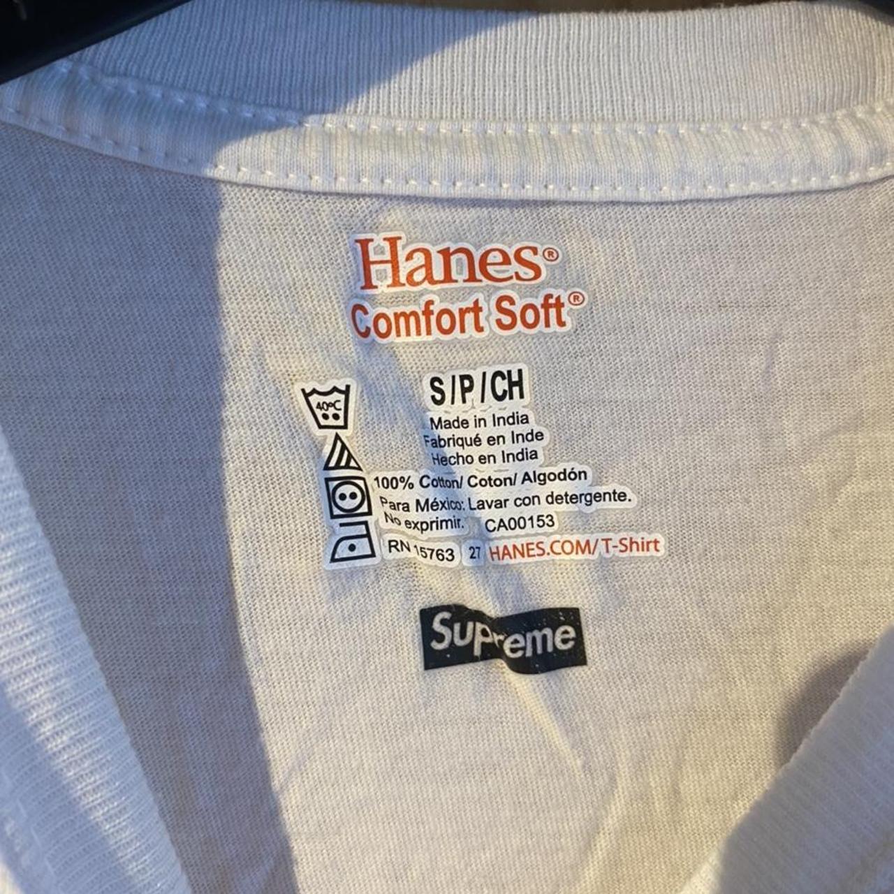 Supreme x hanes T-shirt Size small 3 available All... - Depop