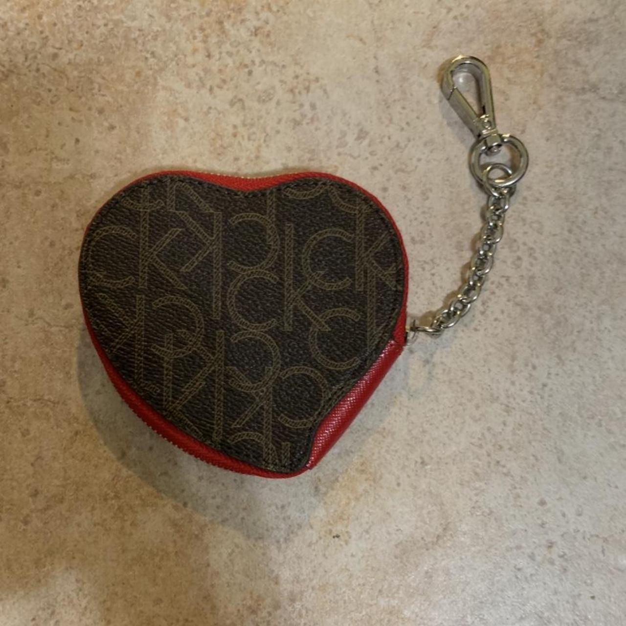 Calvin Klein Women's Tan and Red Wallet-purses | Depop