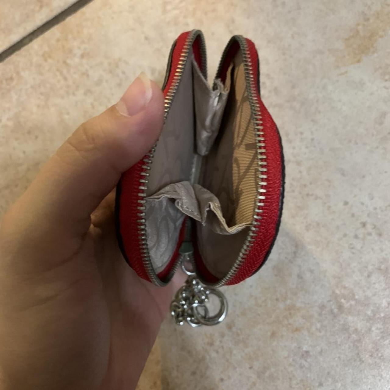 Calvin Klein Women's Tan and Red Wallet-purses | Depop