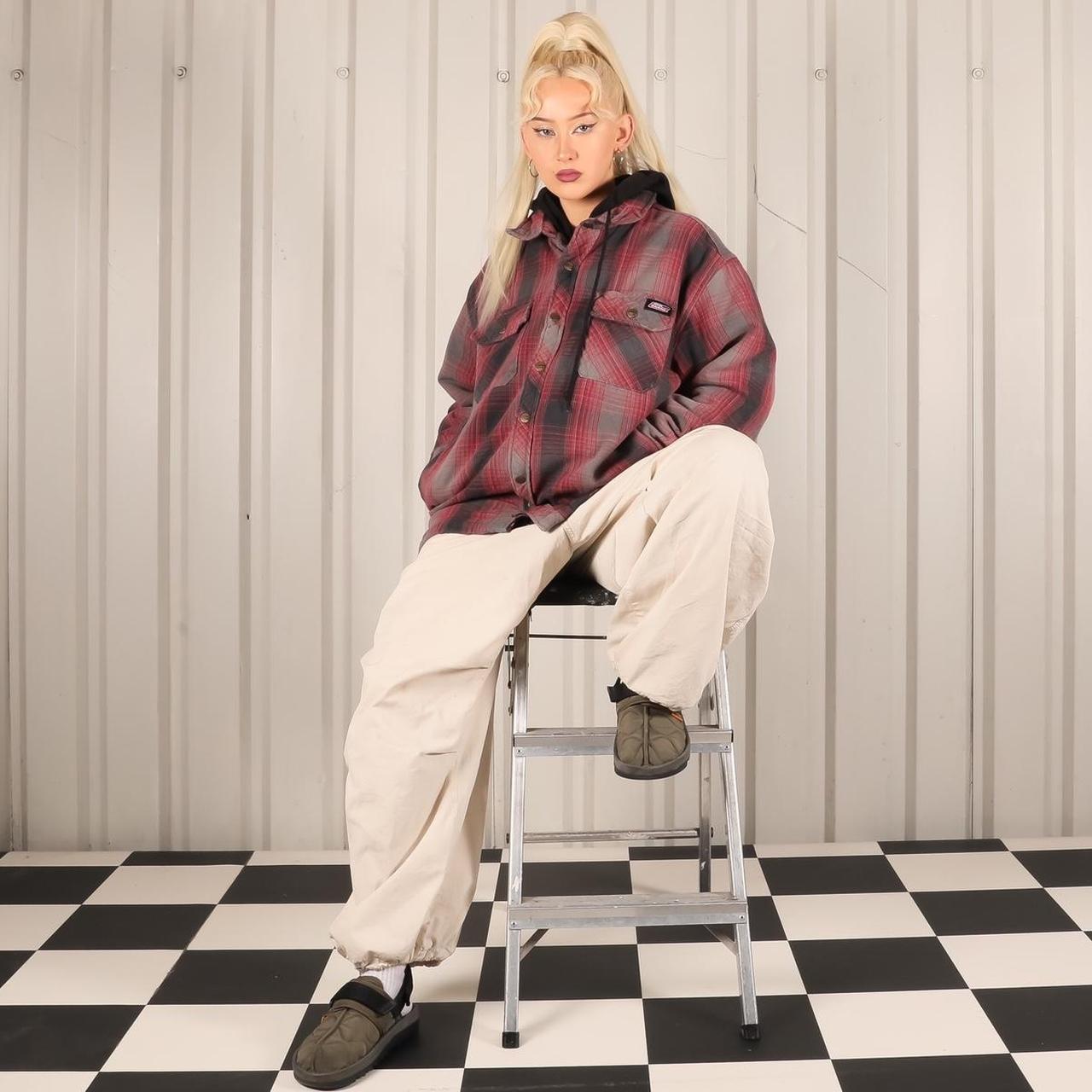 😍 Dickies Thick Flannel Jacket Cpo Quilted Depop