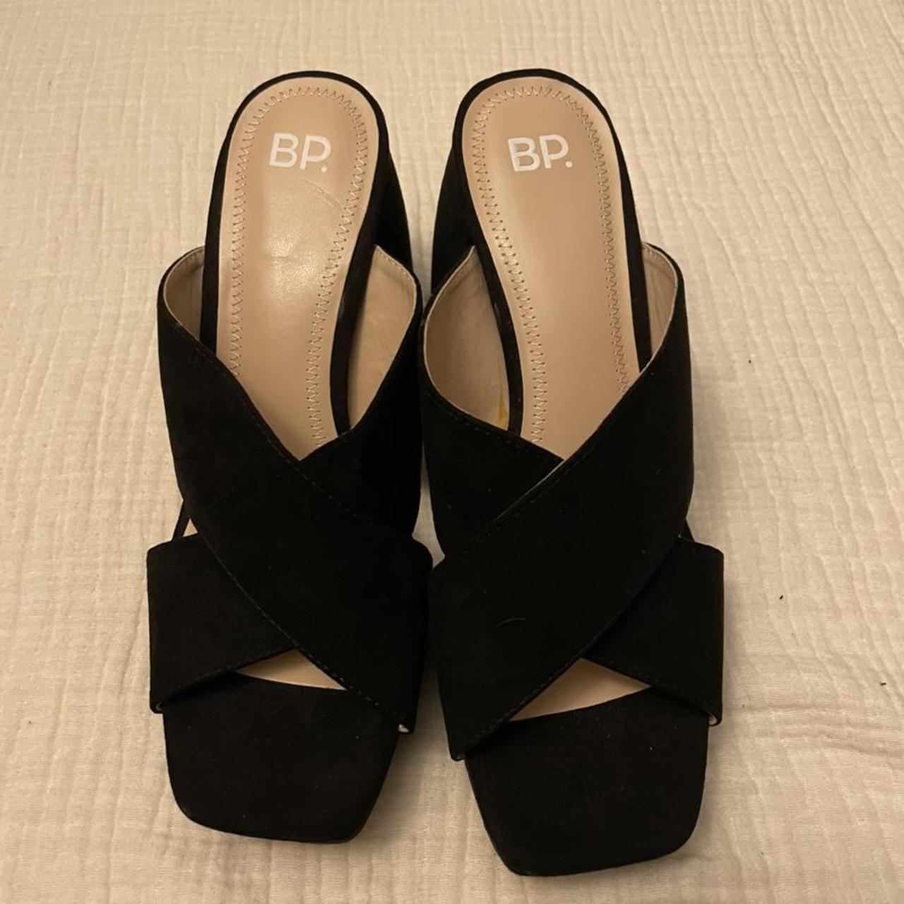 BP. Black chunky slip on heel Never worn perfect... - Depop