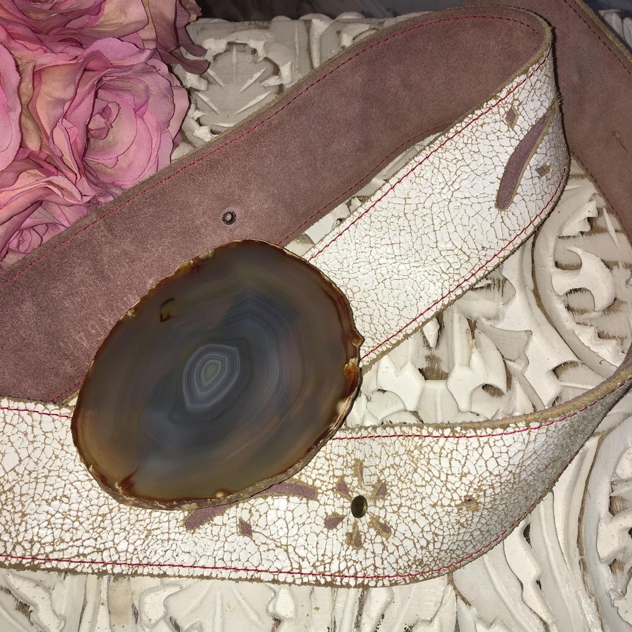 FLORAL VINTAGE SHELL BELT floral shell belt leathebelt - Depop