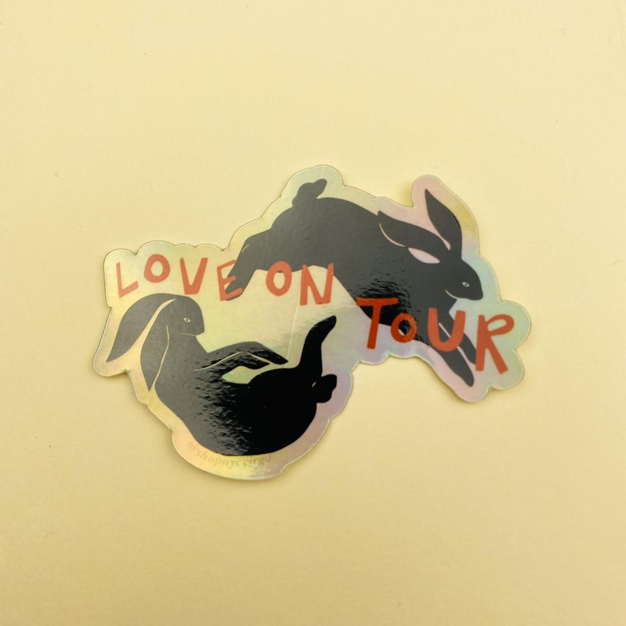 Holographic Love on Tour Sticker Size: 3” x 3” ☽... - Depop