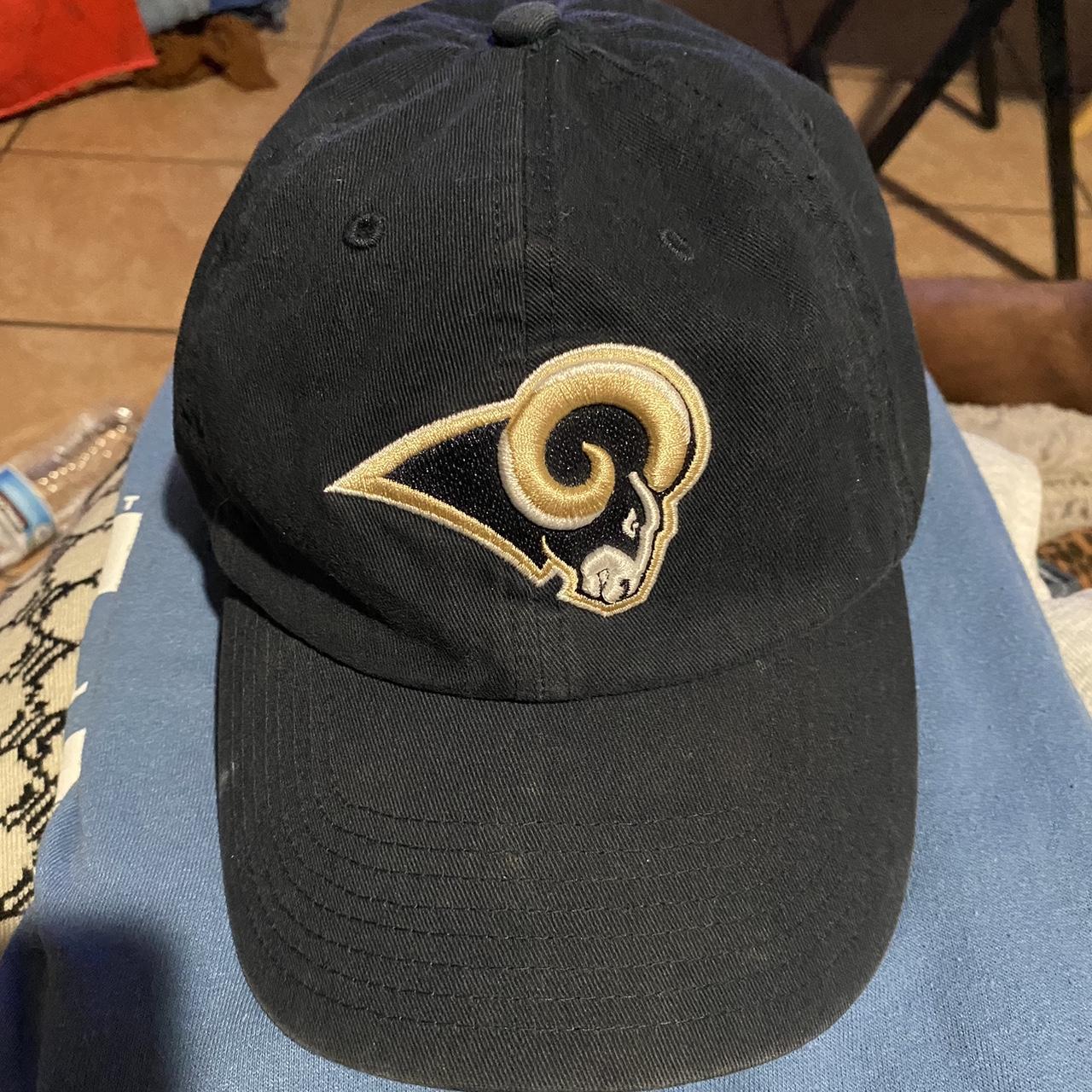 🧢RAMS CAP🧢 navy blue rams cap with a lot of life... - Depop