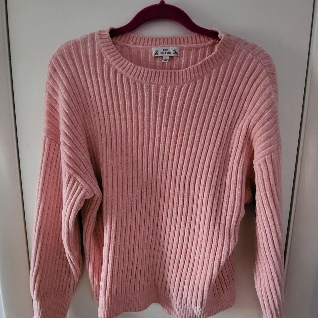 This is a Pink Ribbed Sweater from Poof New... - Depop