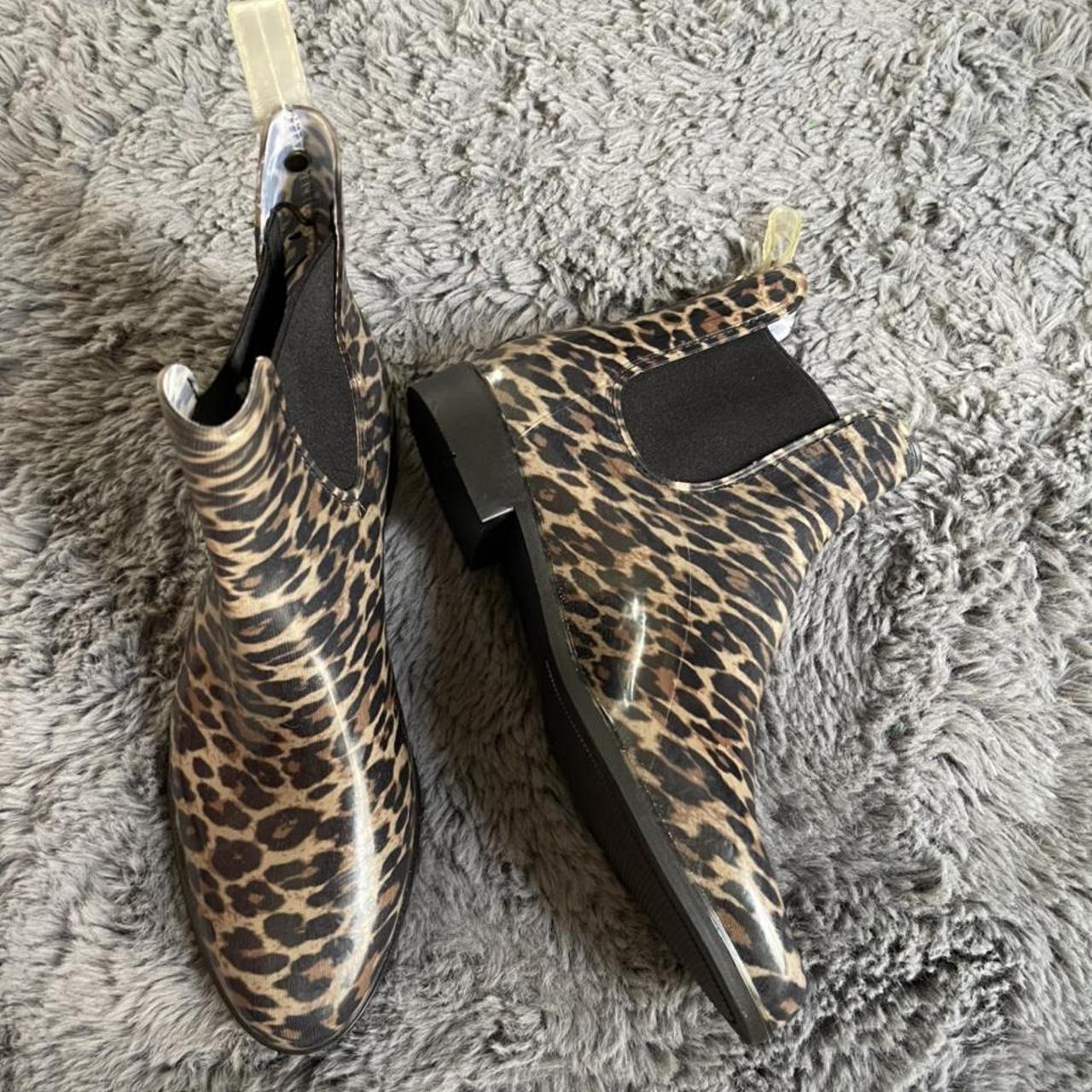 Sam Edelman leopard print rain boots Size 9. No... - Depop