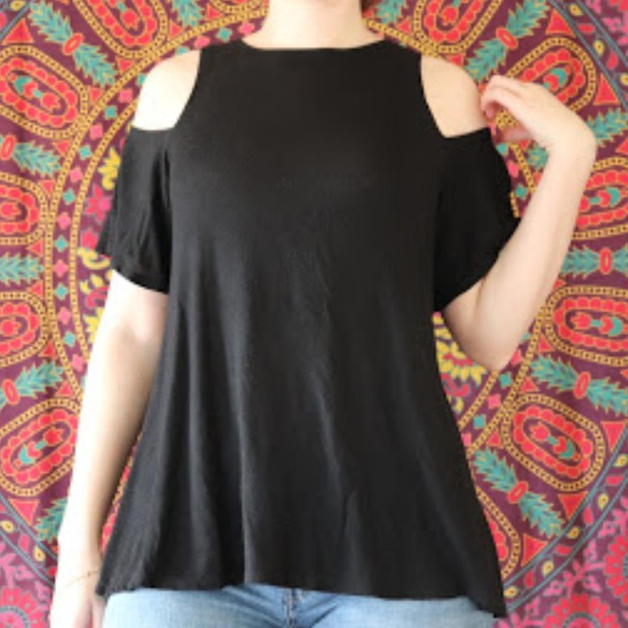 Cute black shirt! Has some wear! #blouse #gift... - Depop