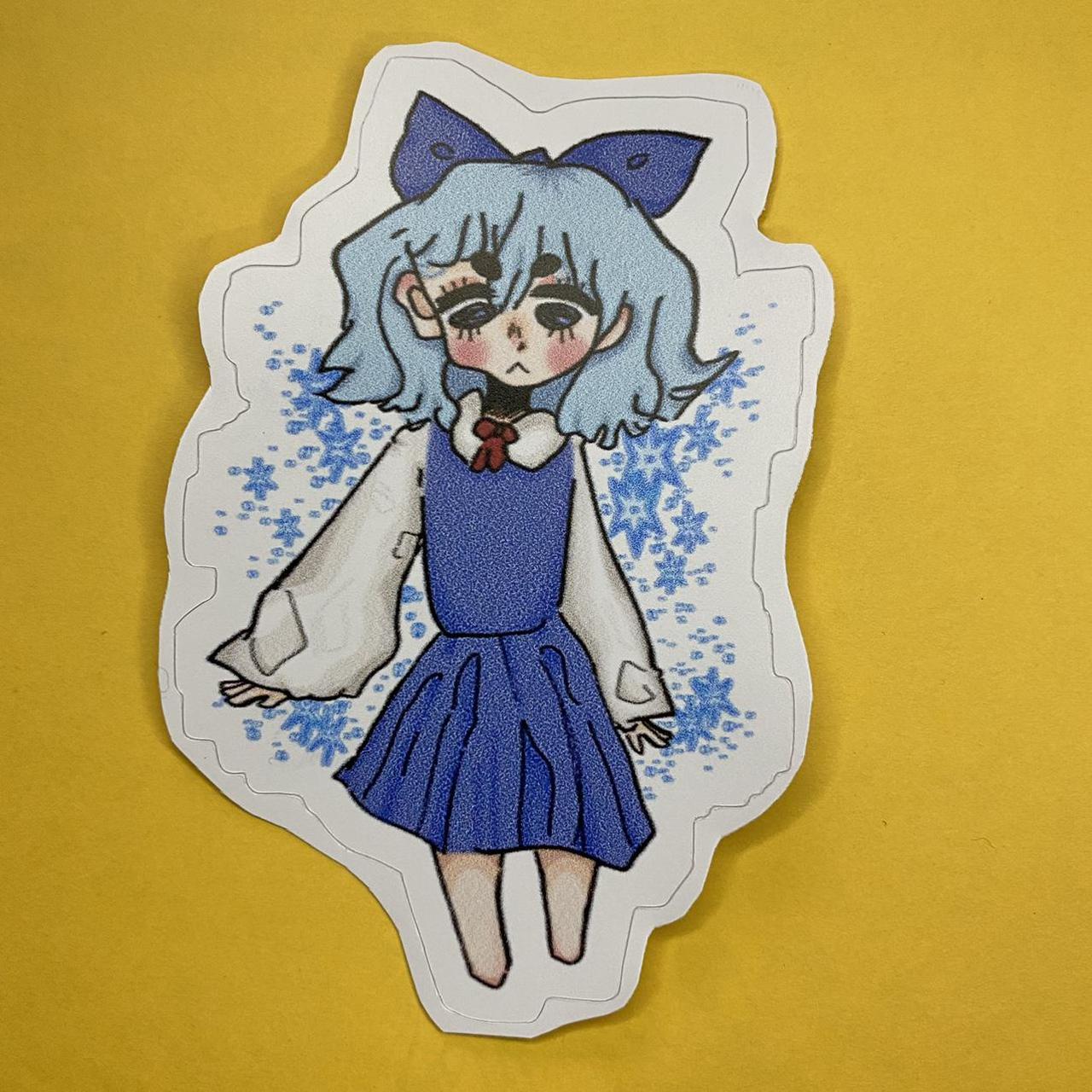Touhou Cirno fanart sticker :) matte texture ,... - Depop