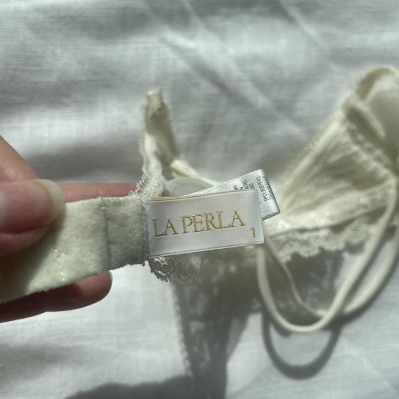 Vintage La Perla white lace bralette. In perfect... - Depop