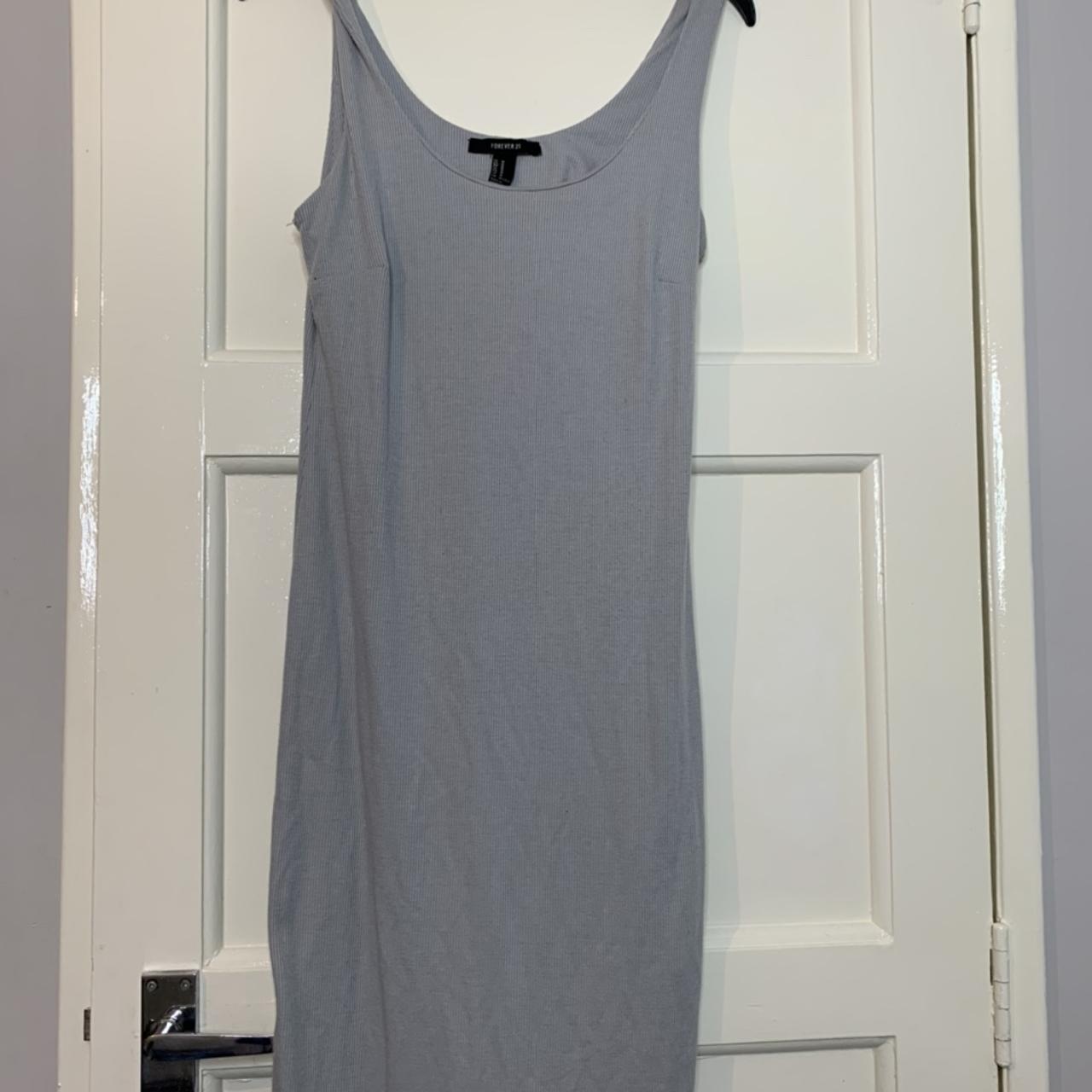 Forever 21 light blue midi/maxi dress Size medium... - Depop