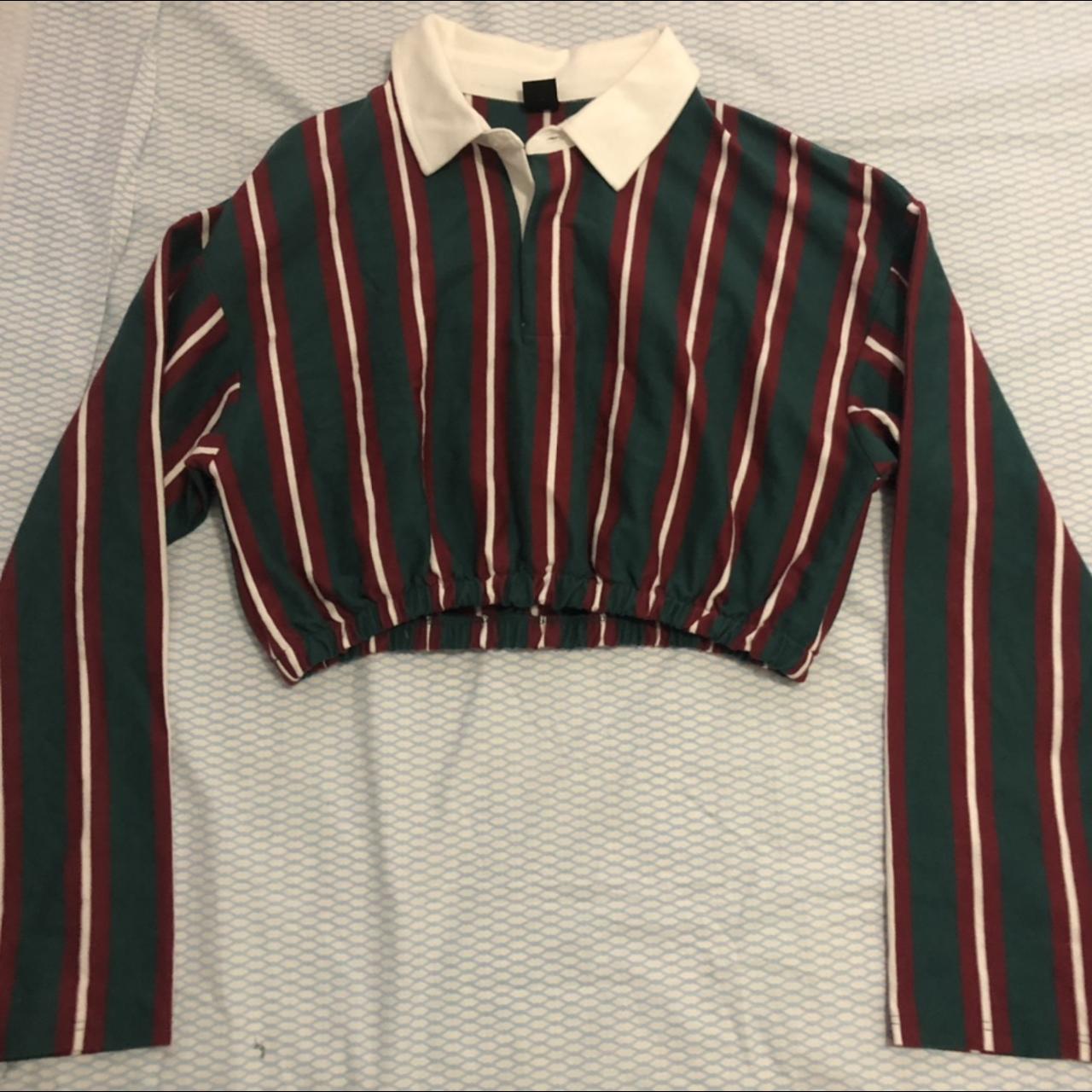 Cropped rugby top from Urban Outfitters! Never worn,... - Depop