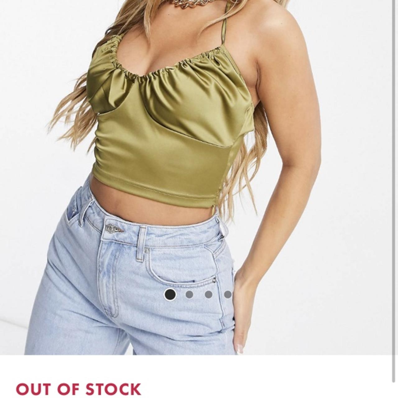 Asos halter neck olive top. Never worn. Out of stock... - Depop