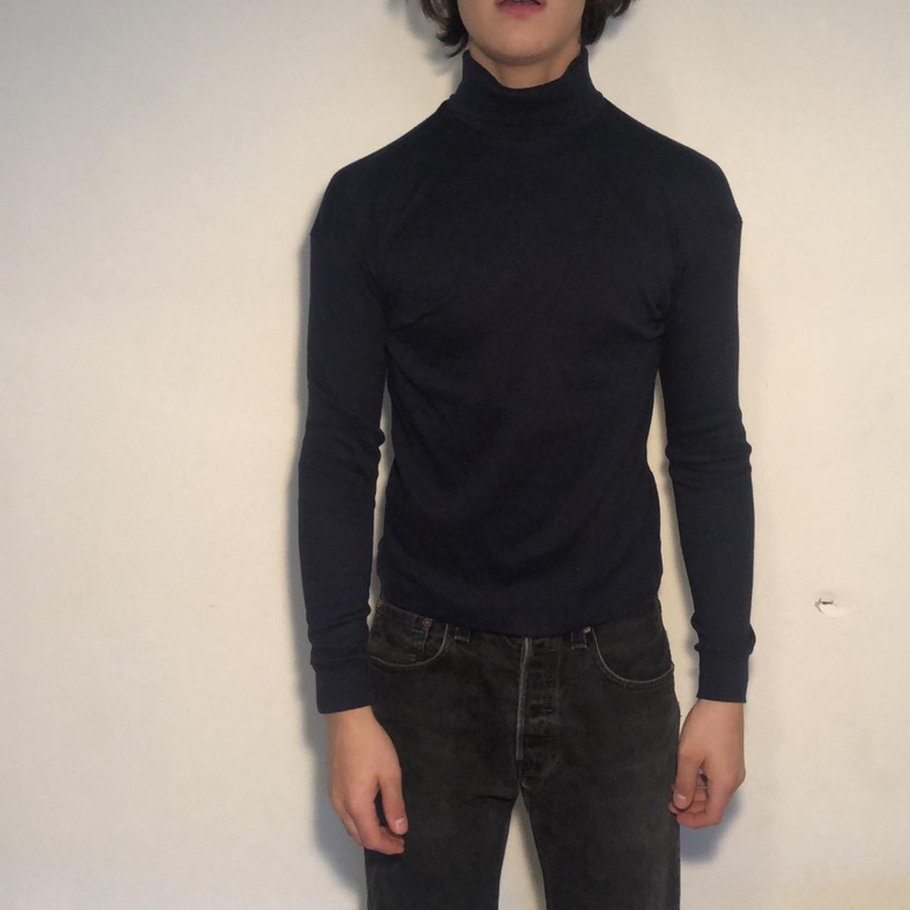Navy Blue turtle Neck!! Dope piece, super... - Depop