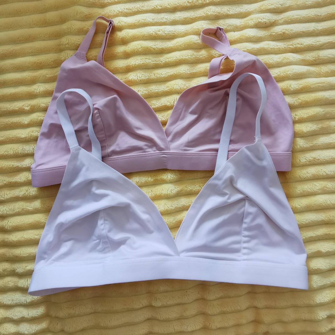 Primark Women's White and Pink Bra | Depop