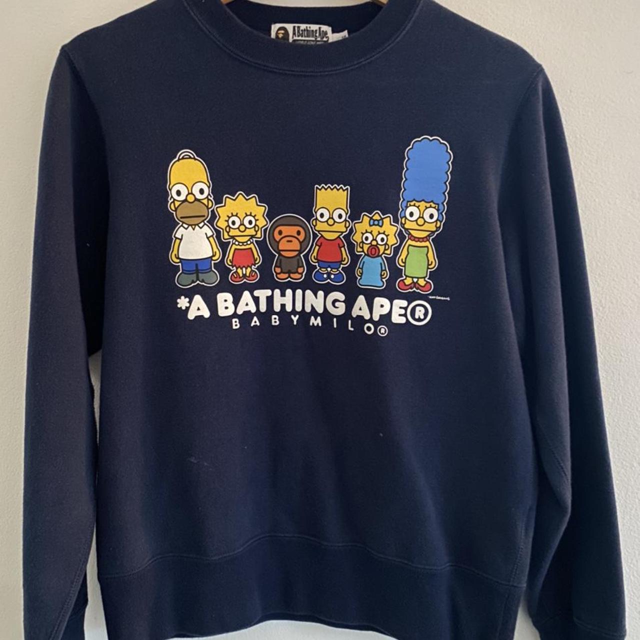 2013 BABY MILO SIMPSONS CREWNECK A BATHING APE SIZE... - Depop