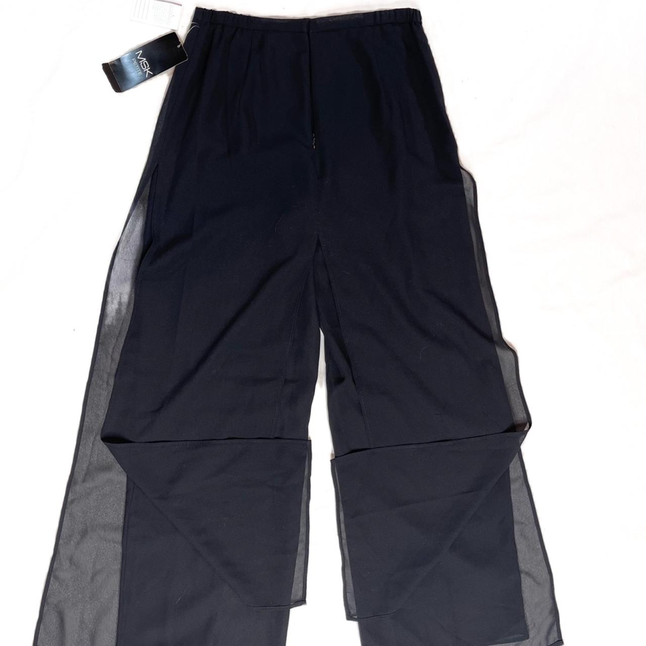 Sheer Black Paneled Pants - DM for more questions... - Depop