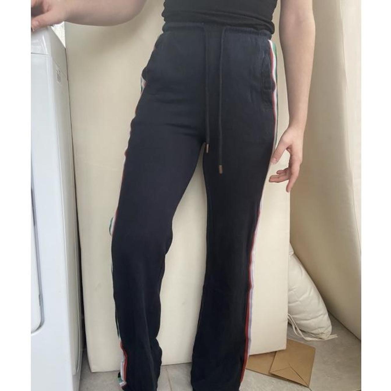 Black high waisted flare sweatpants! Size: Extra... - Depop