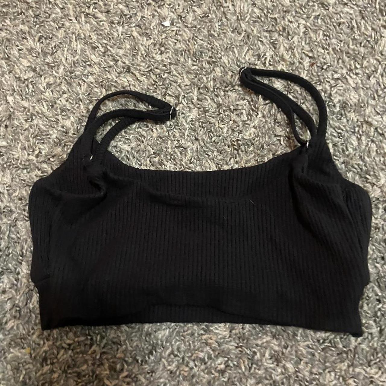 forever 21 basic comfy black summer crop... - Depop