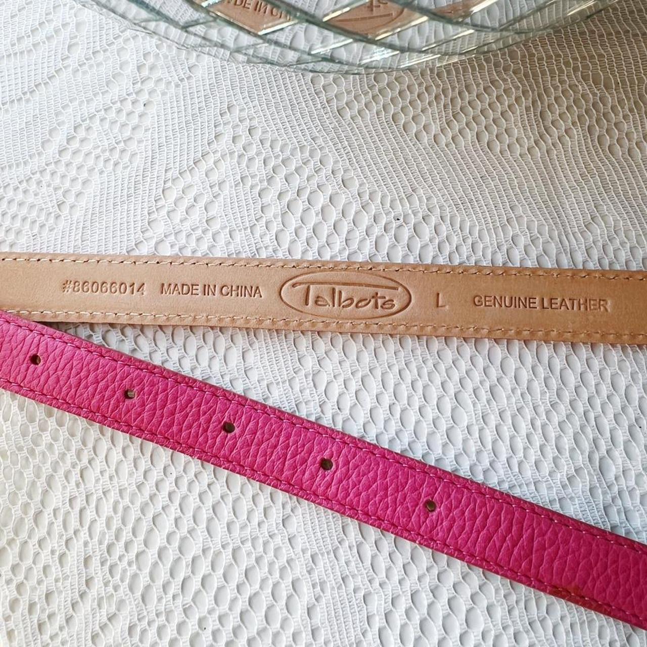 90s - 00s barbie pink & silver slim leather belt 🎀... - Depop