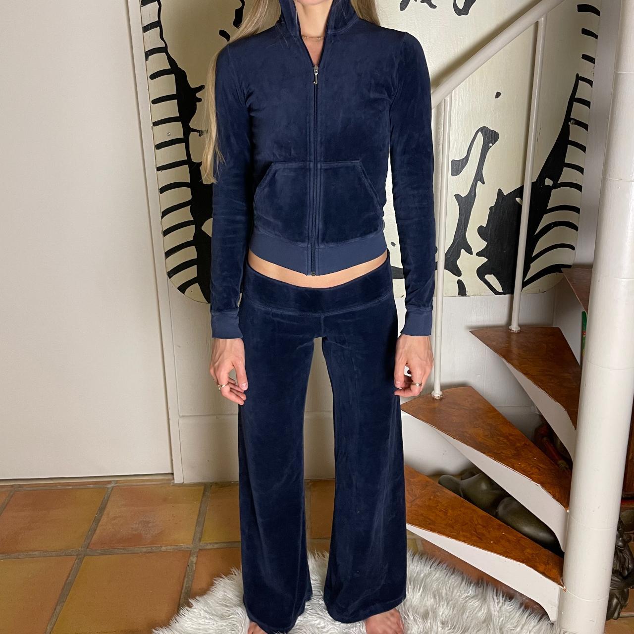 💙 Rare Navy Blue Juicy tracksuit set 💙 Jacket tag... - Depop