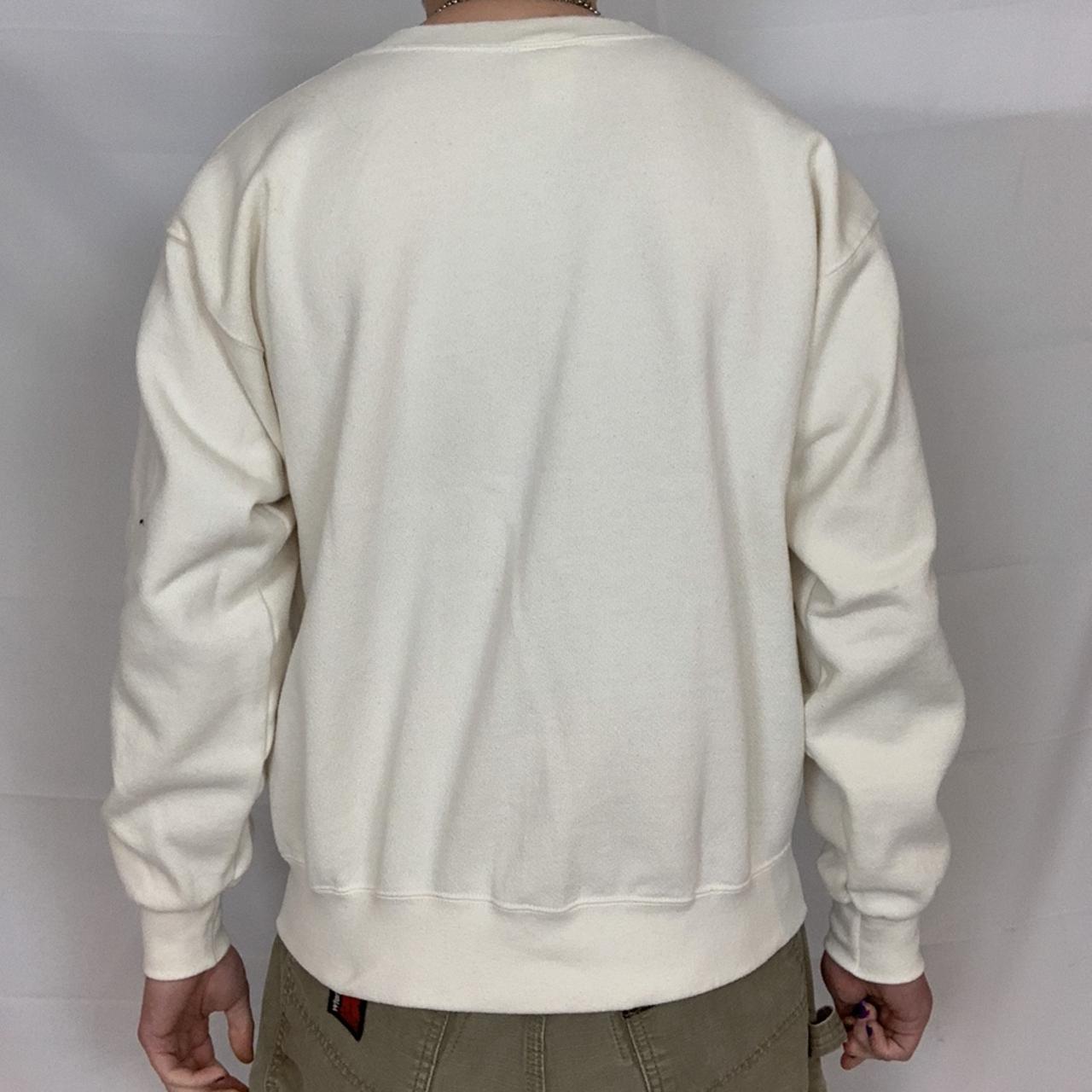 *cream/off white essential vintage sweatshirt... - Depop