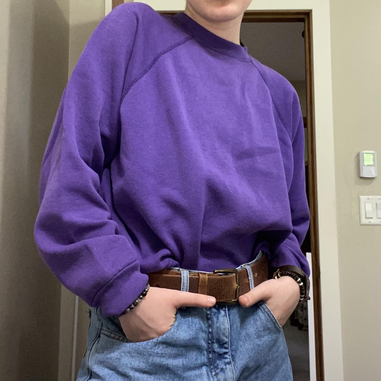 Tultex Women's Purple Sweatshirt | Depop