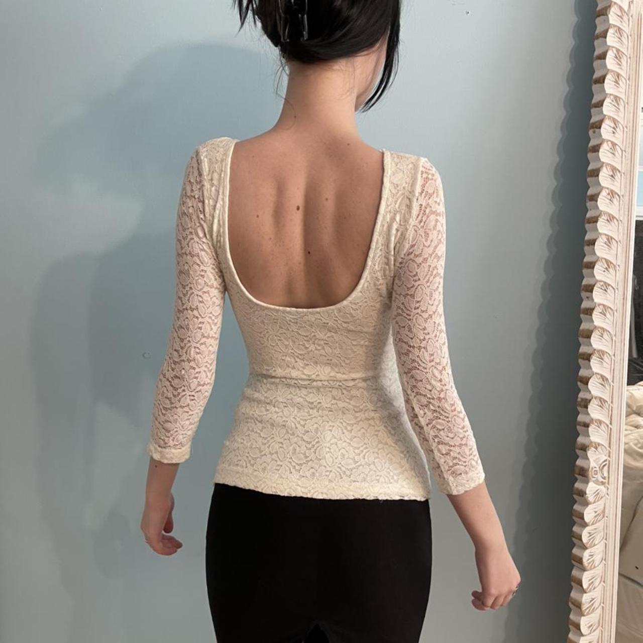 BEBE LACE 3/4 SLEEVE TOP 🍓Details - the softest... - Depop