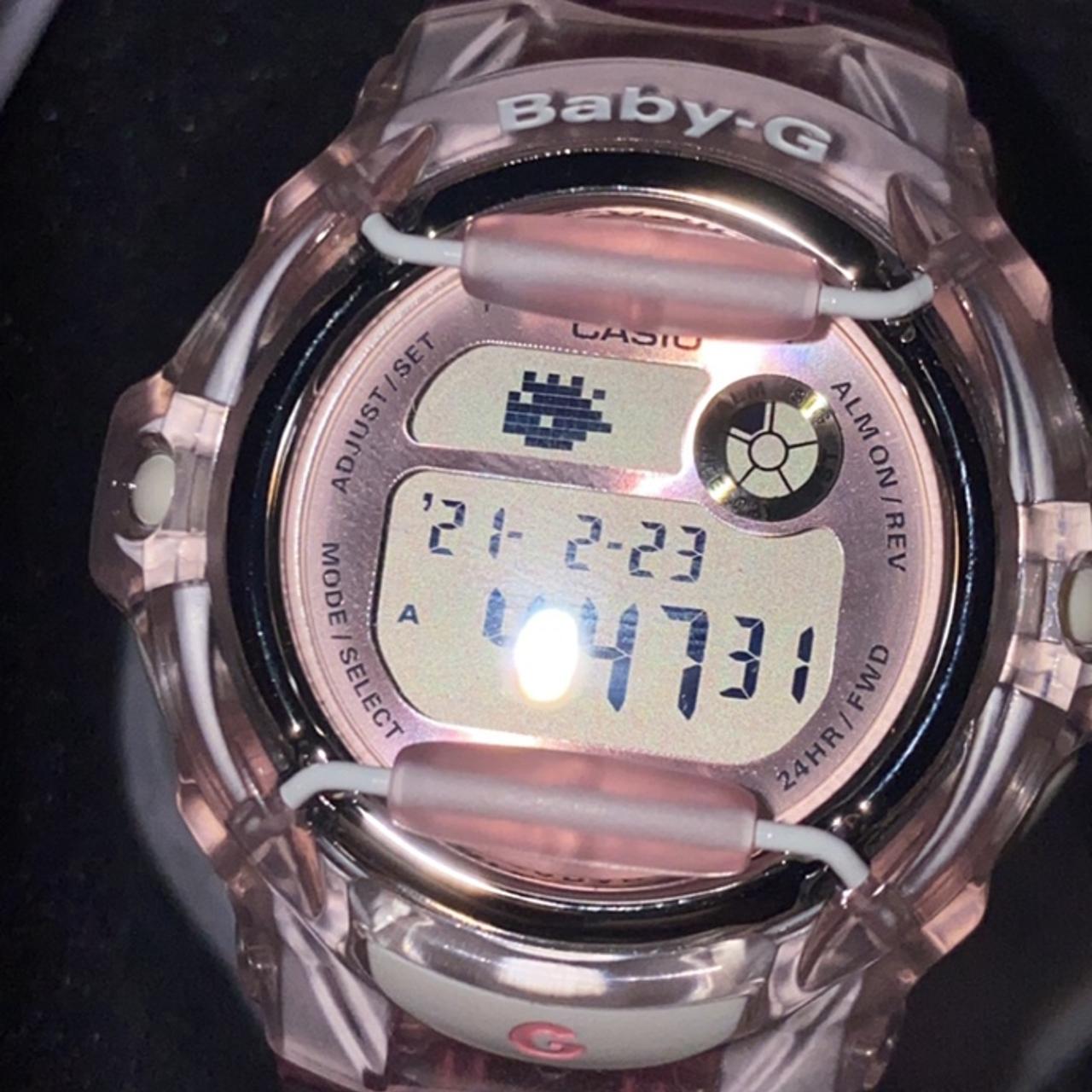 Casio Women's Pink and White Watch | Depop